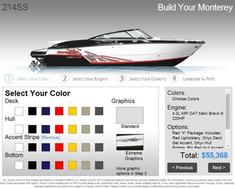 Monterey Boats Announces New Build A Boat Program Enhancement ...
